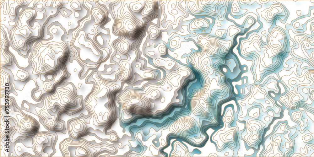 Topographic map. Geographic mountain relief. Abstract lines background ...