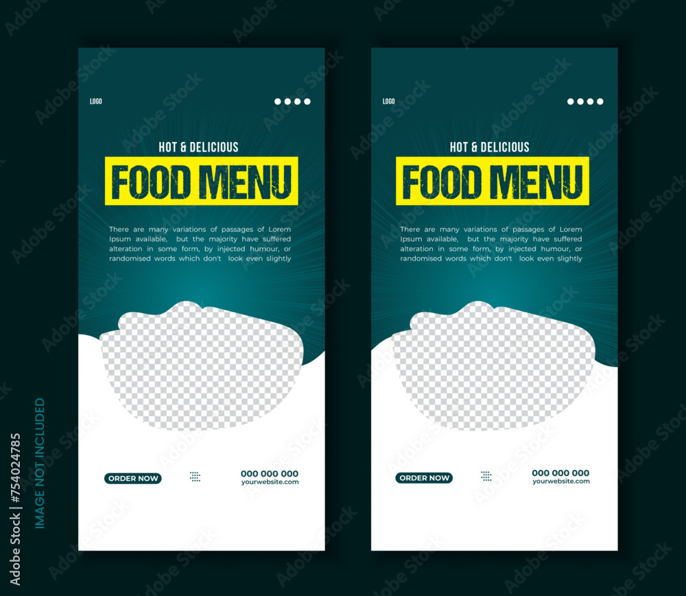 Food Pole Banner Design For Your Restaurant Banner Stock Vector | Adobe ...
