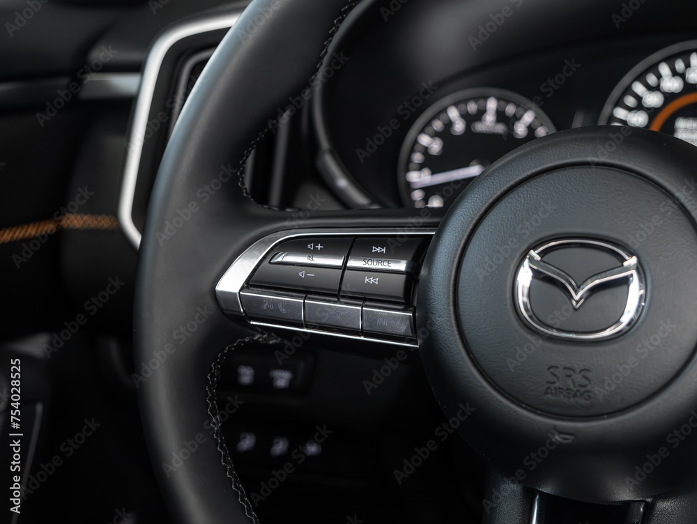 Novosibirsk, Russia - February 21 , 2024: Mazda CX-50 , Car controller ...