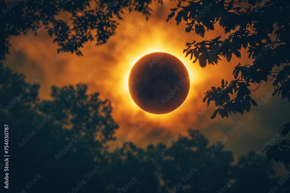 The breathtaking view of a solar eclipse, with the sun's corona visible ...