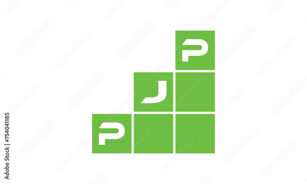 PJP initial letter financial logo design vector template. economics ...