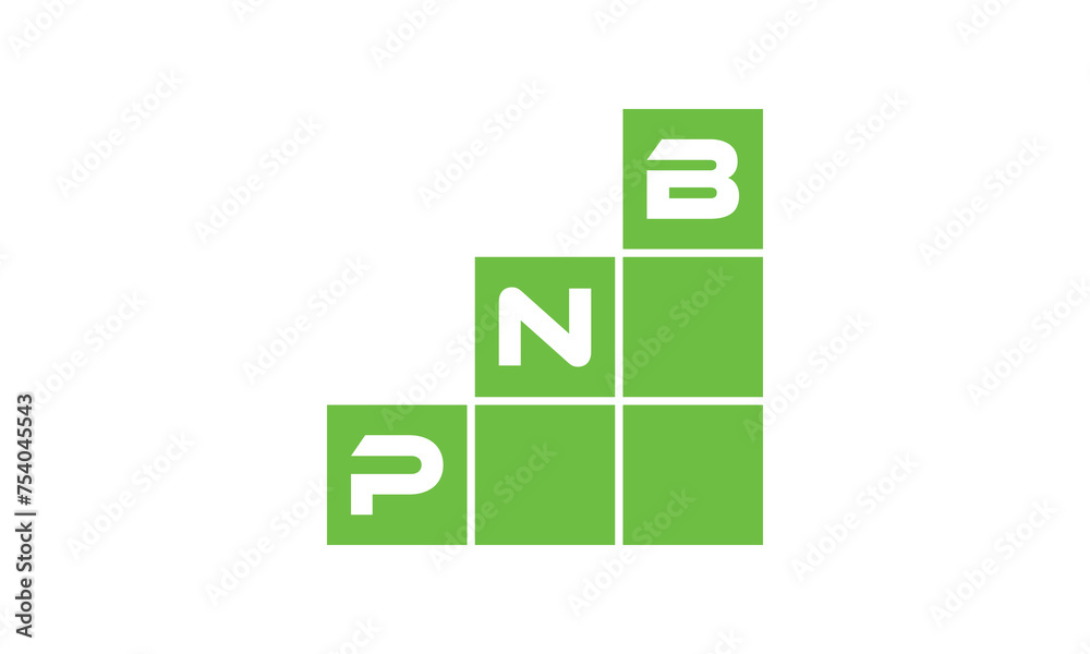 PNB initial letter financial logo design vector template. economics ...