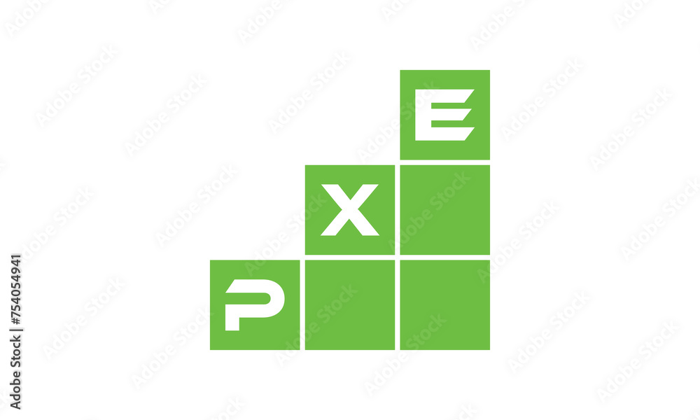 PXE initial letter financial logo design vector template. economics ...