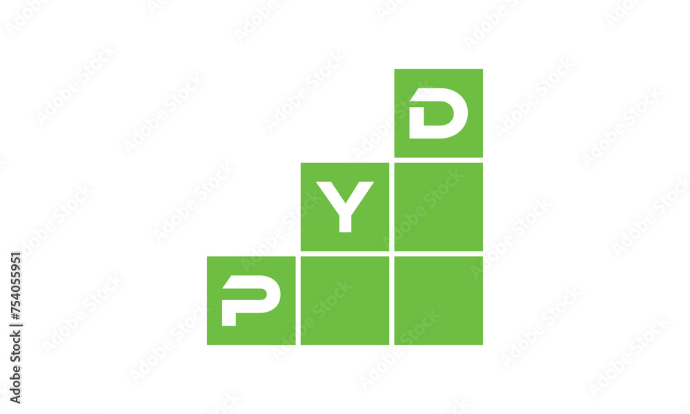 PYD initial letter financial logo design vector template. economics ...