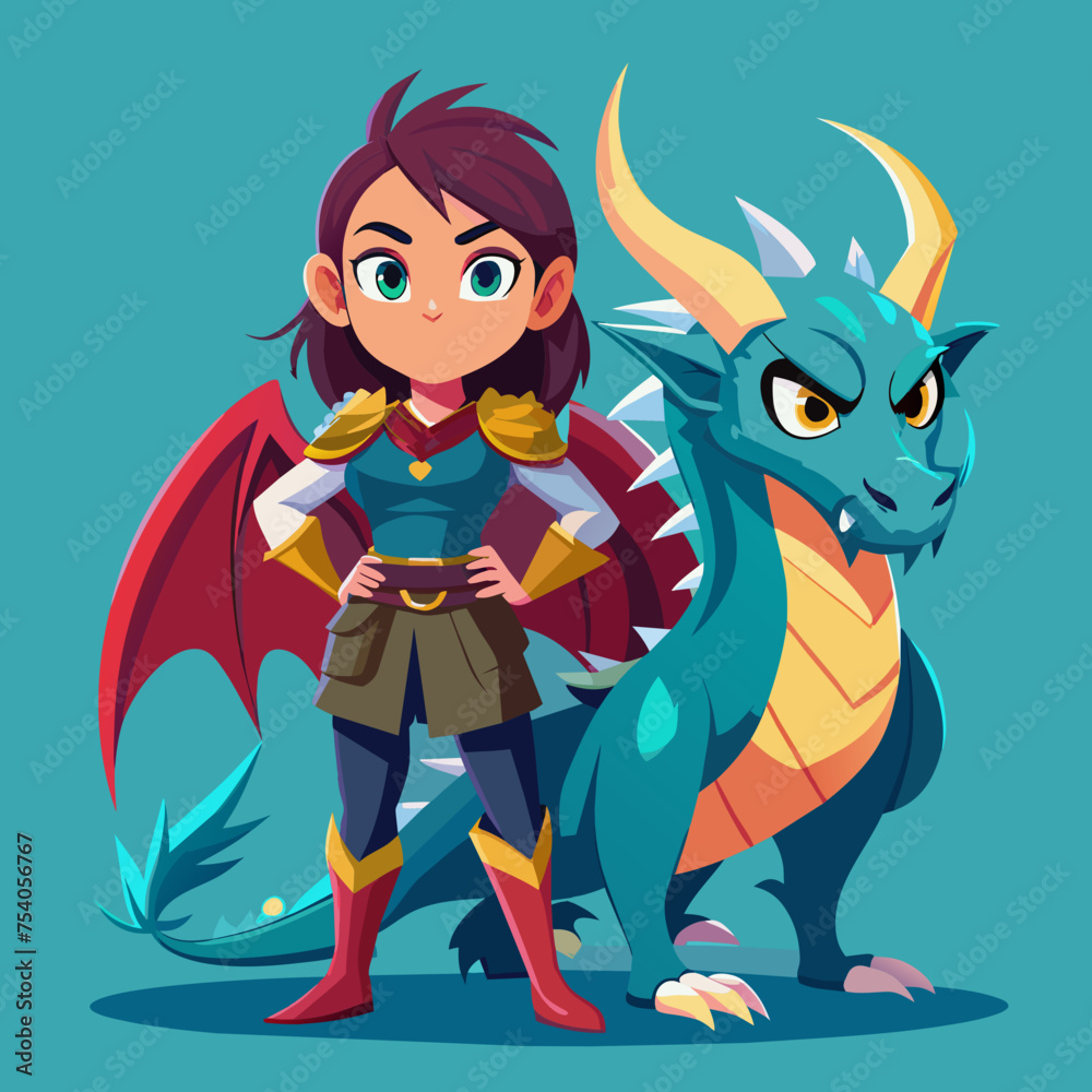 Born to Roar Girls with Grit and Dragons by Their Side - Illustrate a ...