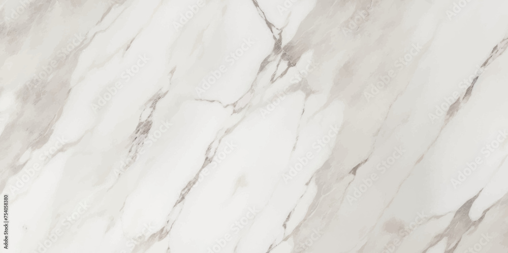Panoramic white Carrera stone marble texture background. White and grey floor ceramic counter ...