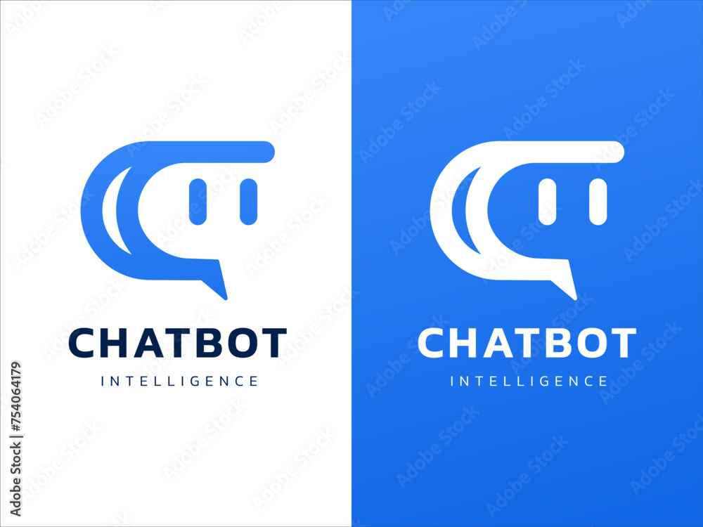 Chat Bot Artificial Intelligence Technology with Letter C Friendly ...