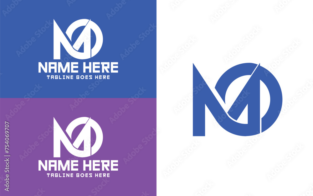 Initial Letter M O logo Connected, MO initial based Alphabet icon logo ...