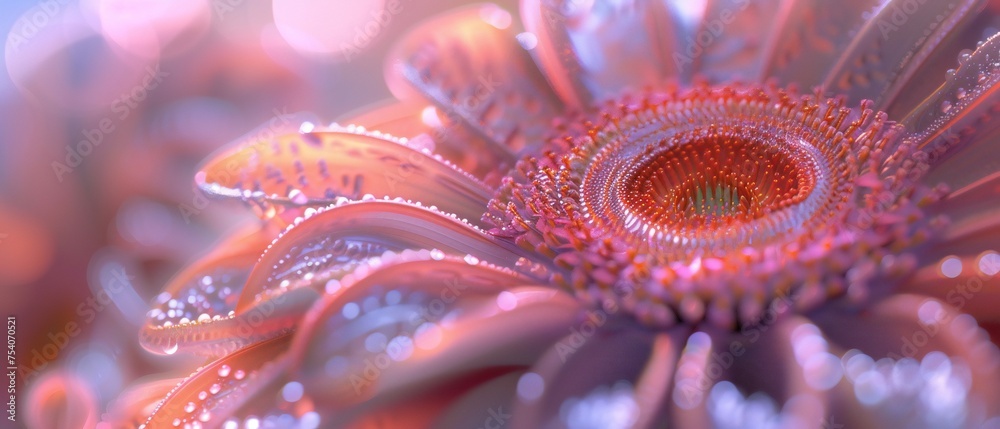 Veined Cascade: Extreme close-up captures the cascading effect of ...