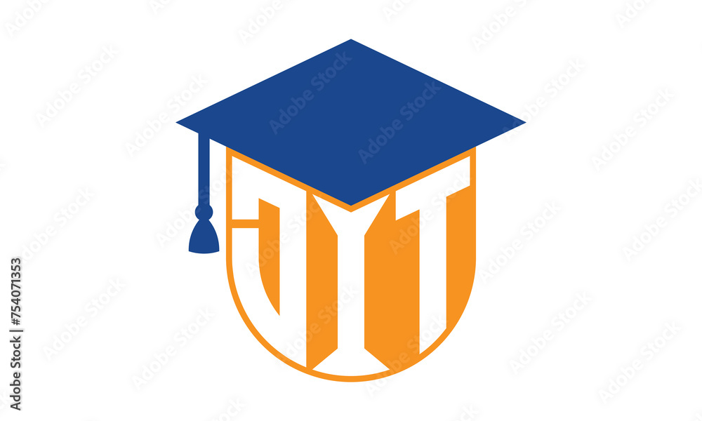 DIT initial letter academic logo design vector template. school college ...