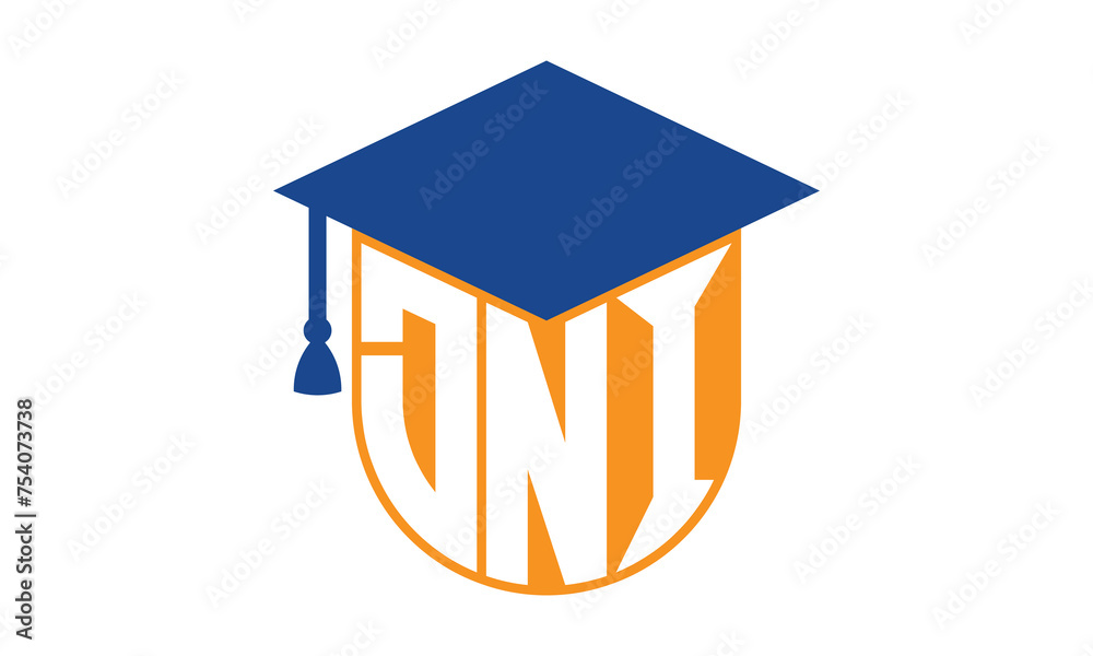 DNI initial letter academic logo design vector template. school college ...