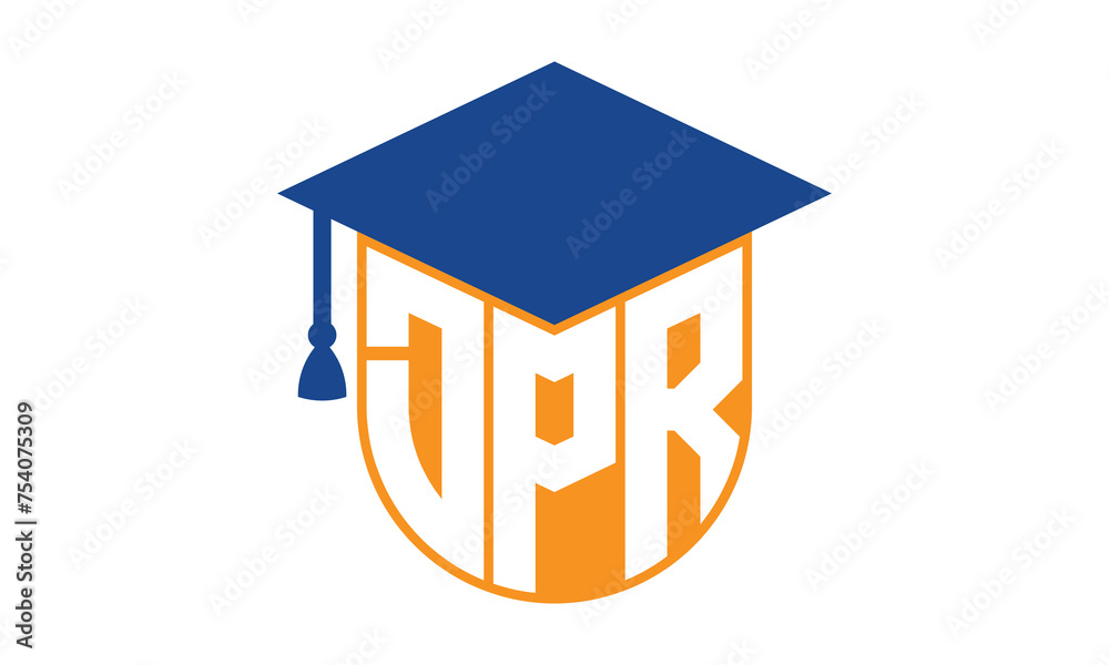 DPR initial letter academic logo design vector template. school college ...