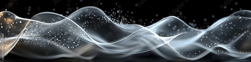 Abstract Sound Waves with Particles of Light, To convey the abstract ...