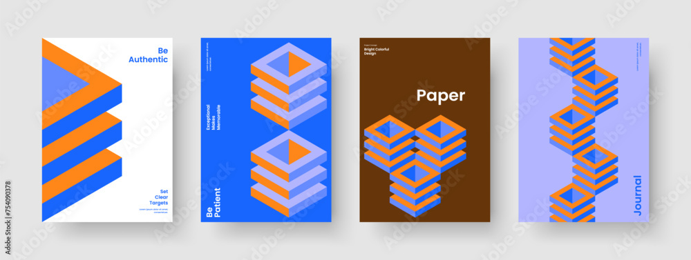 Geometric Poster Design. Isolated Background Layout. Modern Business ...