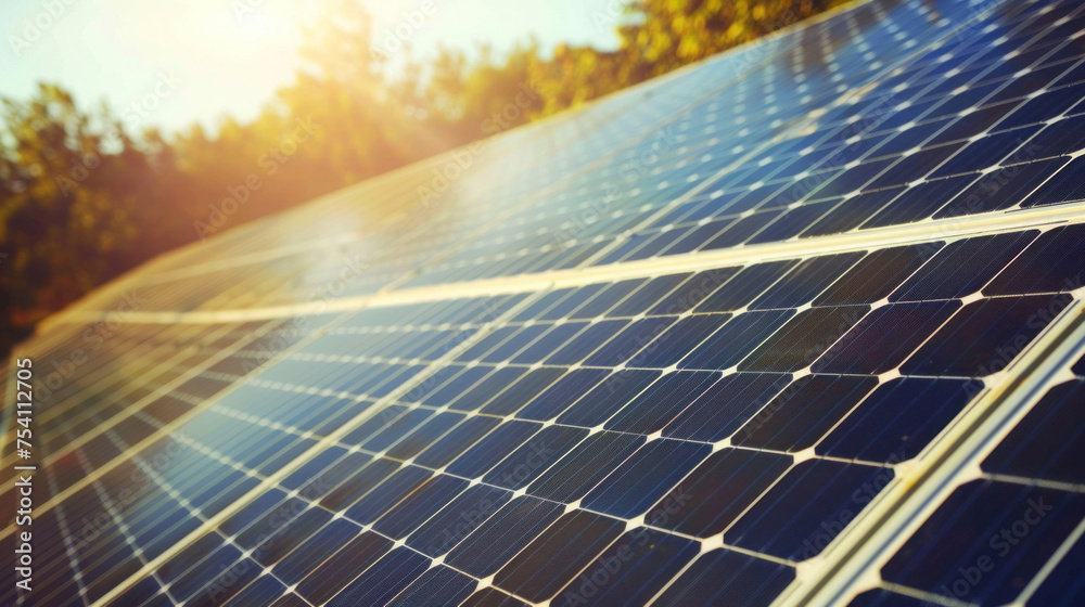 Sun-Powered Rooftop Harmony: A vibrant scene featuring a solar plant ...