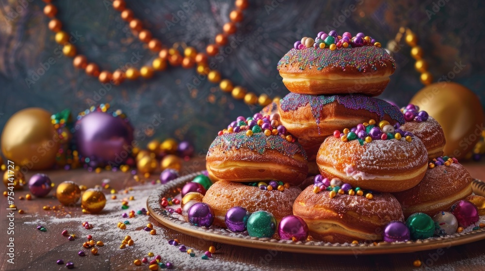 Pancake Day and Mardi Gras treats - Tempting display of traditional ...