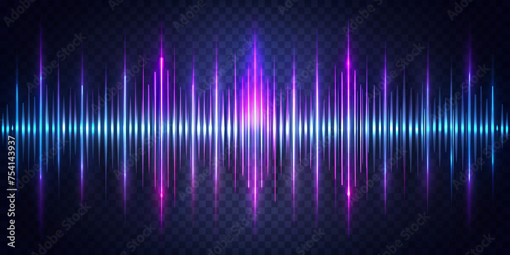 Abstract sound wave stripe lines colourful gradient blue purple ...