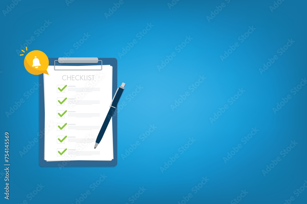 Checklist. Check list document, paper check list and to do list with ...