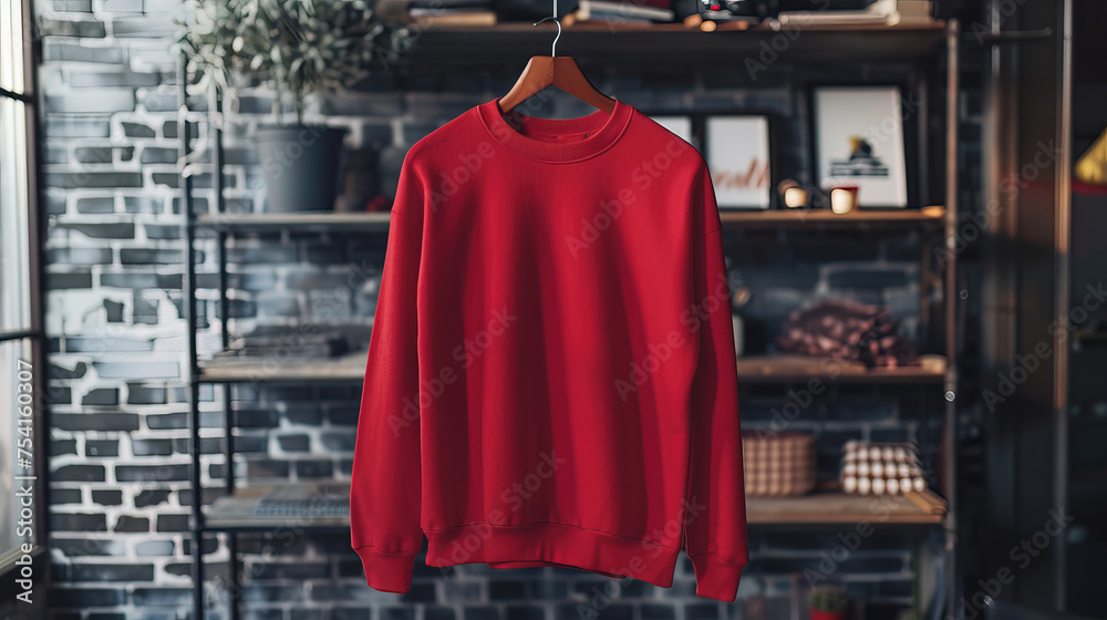 "Red garments hang elegantly, igniting passion and confidence. Each ...