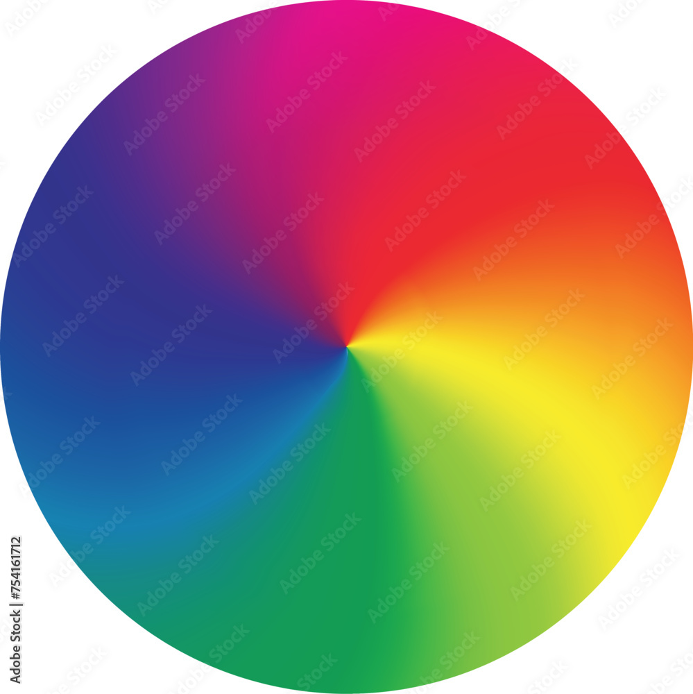 Color wheel circle. RGB color model. Isolated vector illustration ...
