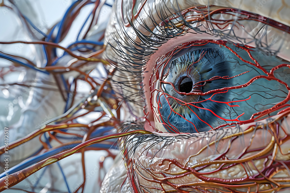 Illustration of a realistic detailed MRI image capturing the intricate ...