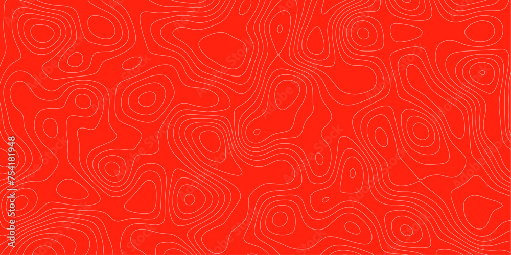 Red topographic contours lines vector land vector curved lines shiny ...
