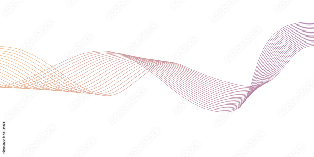 Vector wavy symbol carve Abstract blend wave lines and technology ...