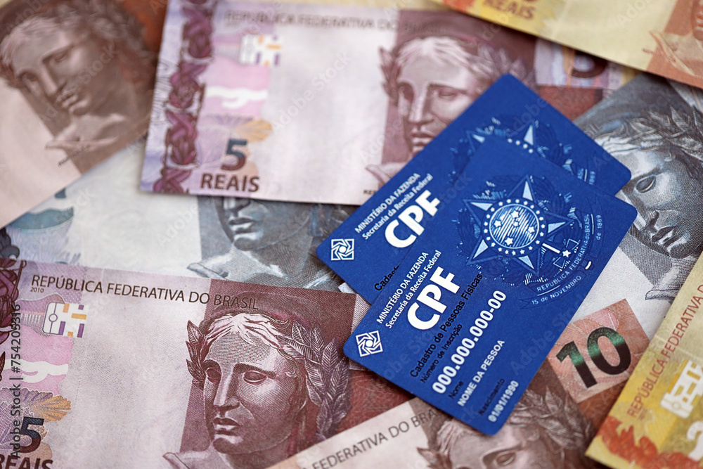 KYIV, UKRAINE - OCTOBER 31, 2023 Blue CPF card document template. The ...