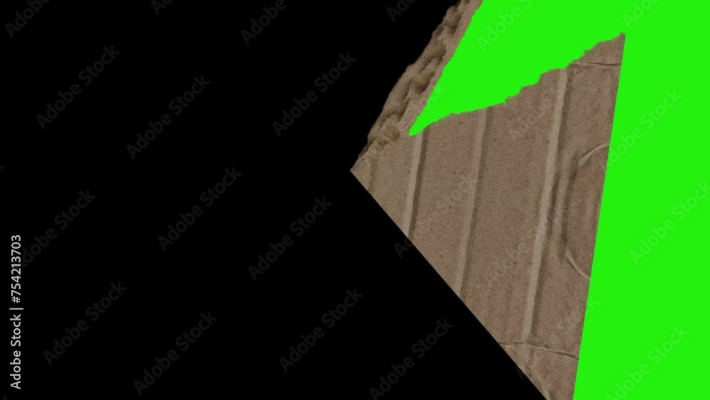 The torn paper transition animation pack is on a green screen ...