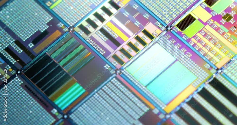 Silicon semiconductor wafer close-up. In electronics, a wafer also ...