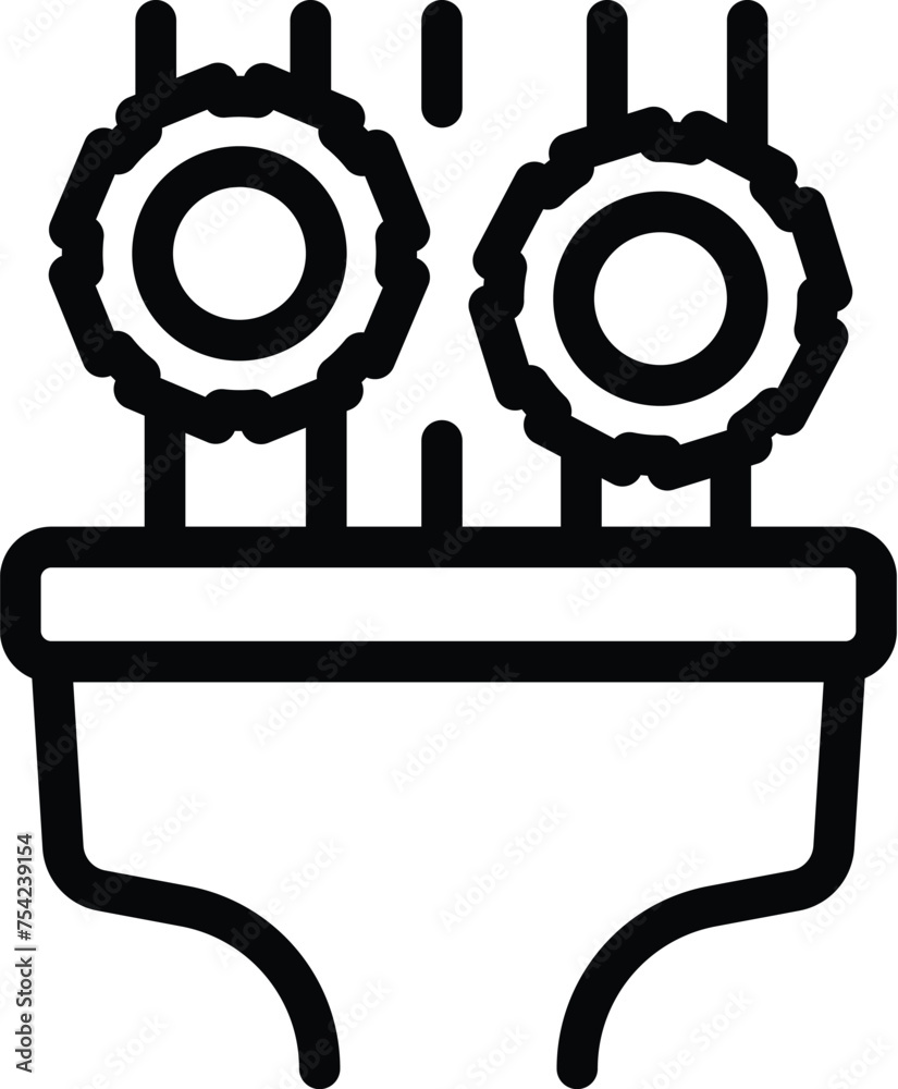 Traffic flow processing icon outline vector. Urban development system ...