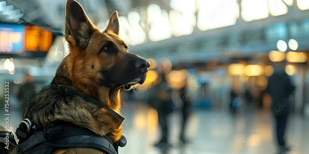 Airport security with K unit dog Police dog and handler Surveillance ...