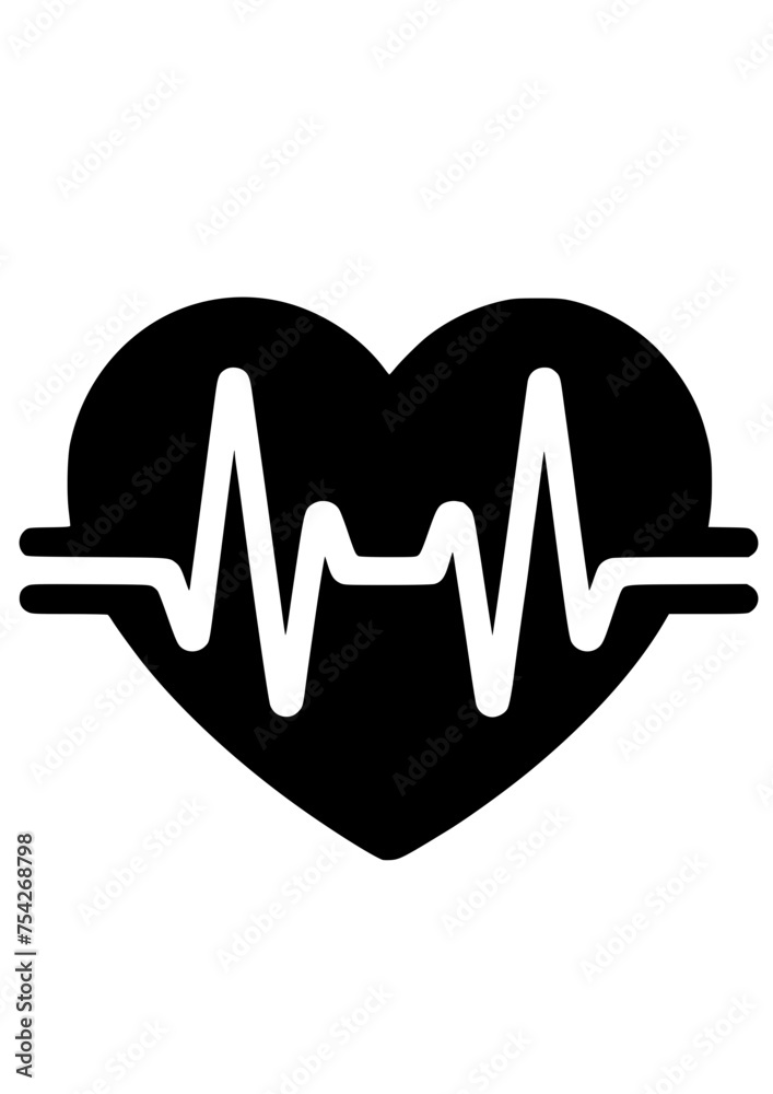 Heartbeat Svg, Heartbeat Clipart, Heartbeat Cut file, Heartline Svg ...