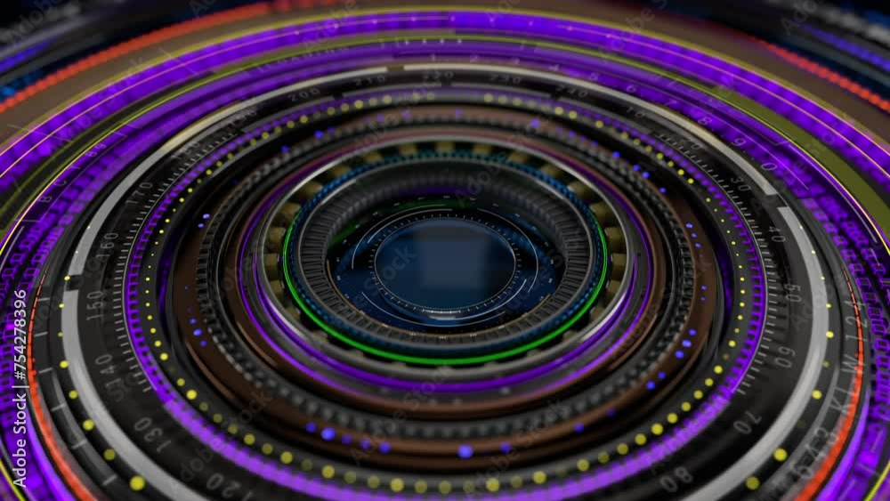 hud circle elements 3D technology UI Sci Fi HUD pattern camera lens ...