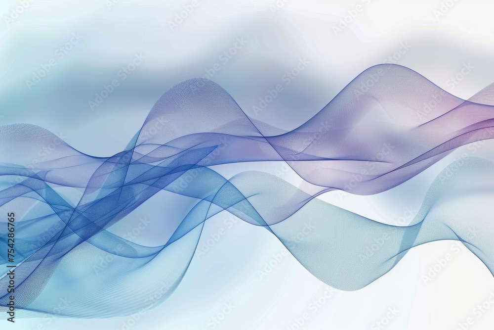 Soft abstract background with gentle curves and wave forms in smooth ...
