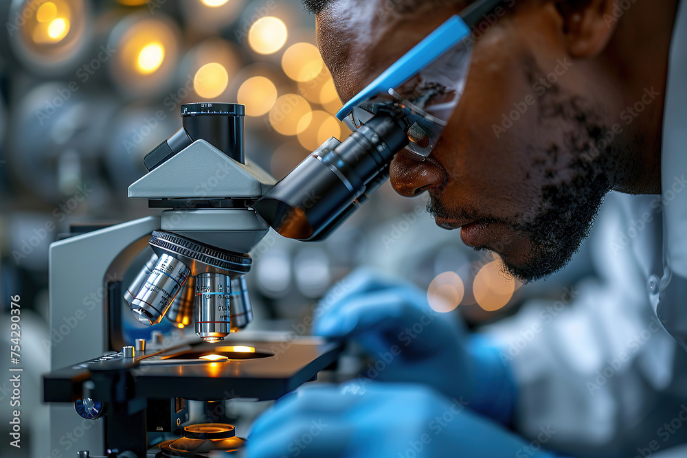 Scientists use microscopes to analyze samples and study the structure ...