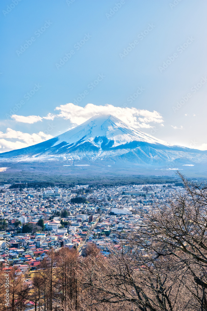 Tokyo Japan : 9 March 2024. Fuji mountain in Japan Beautiful tourist ...