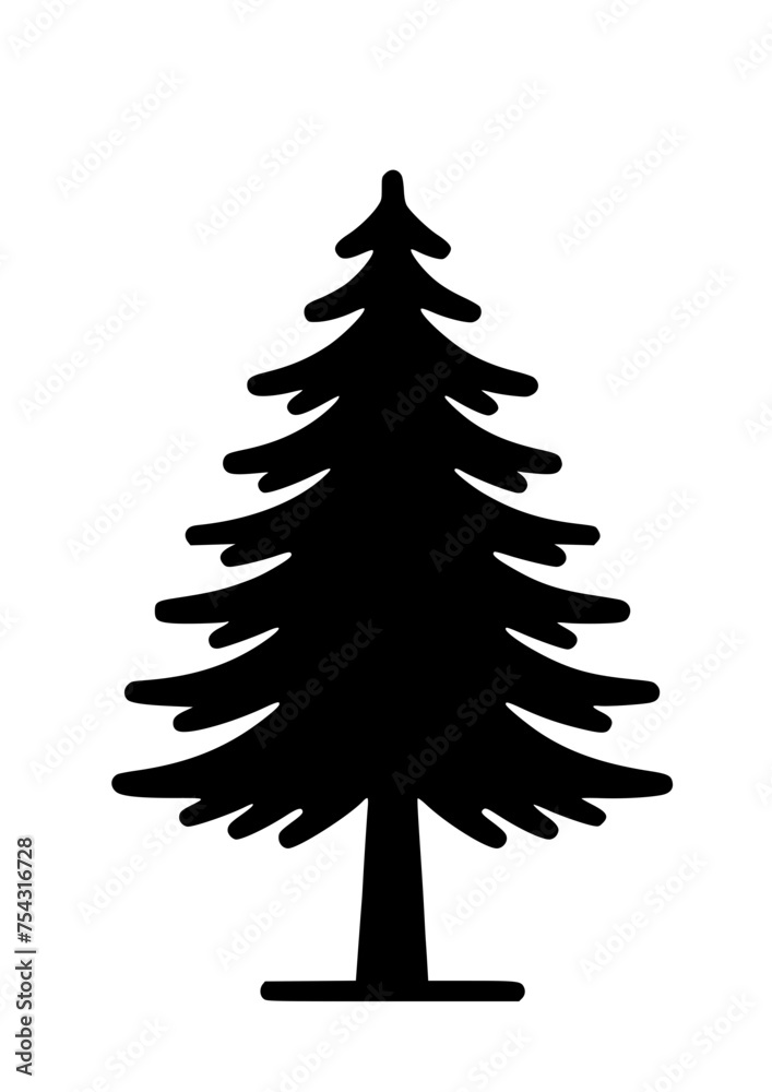Pine tree Svg, Pine tree Clipart, Pine tree Cricut, Pine tree Cut file, Tree Svg, Tree with stem ...