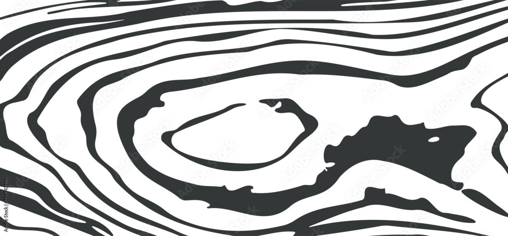 Black lines wood texture, cut, slab in minimalist style on white ...