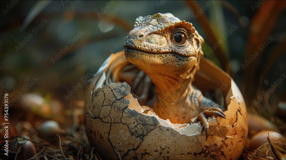 Prehistoric dinosaur era. Jurassic period park. Ancient extinct animal ...