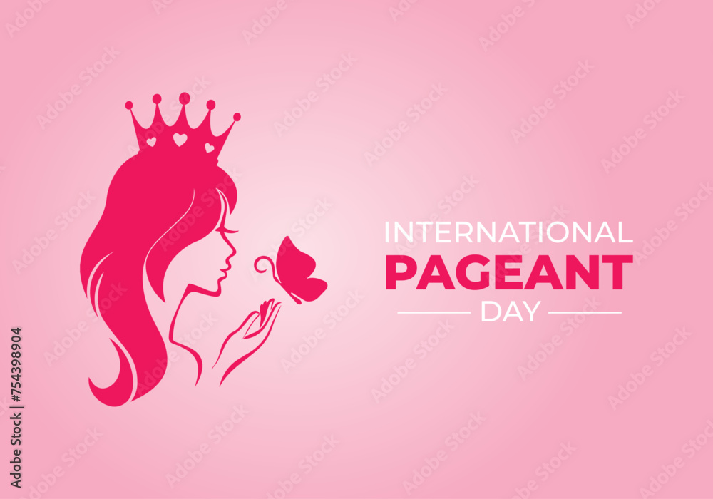 International Pageant Day. April 8. Holiday concept. Template for ...