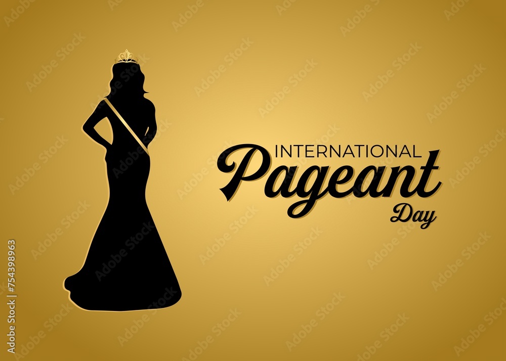 International Pageant Day. April 8. Holiday concept. Template for ...