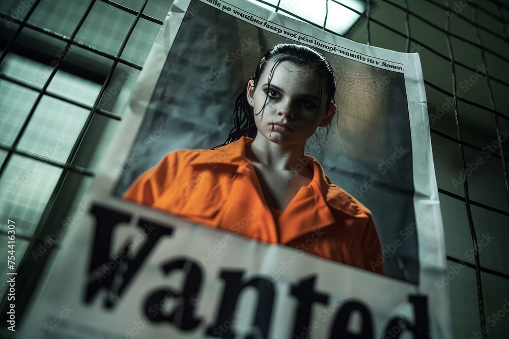 A picture of a female dangerous serial killer, a criminal woman ...