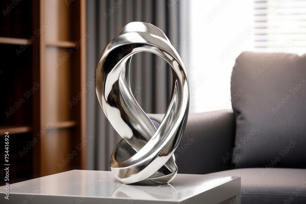 An abstract metal sculpture that embodies sophistication and restraint ...