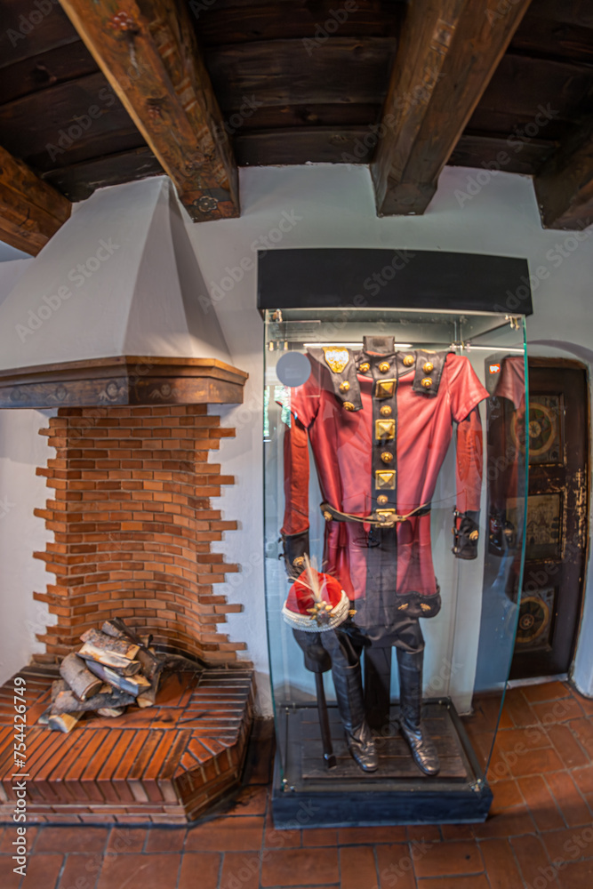 Costume of Count Dracula, voivode Vlad Tepes, inside of Bran Castle ...