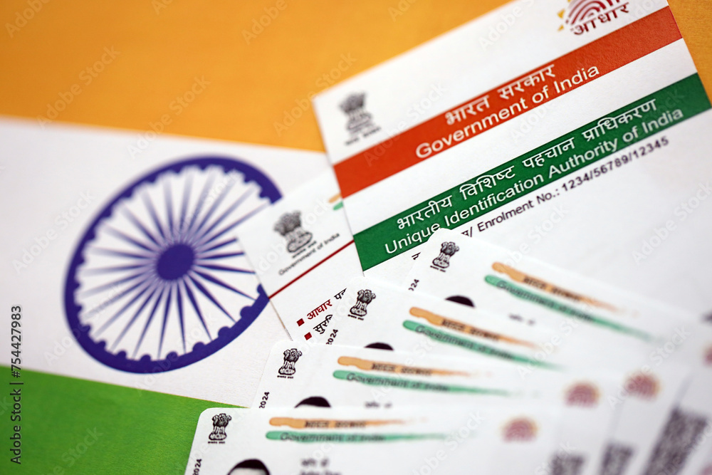 Indian Aadhaar card from Unique Identification Authority of India on ...