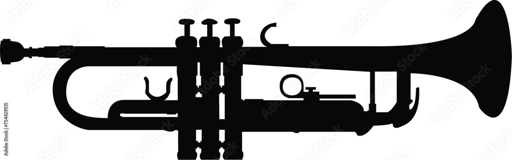 Trumpet silhouette svg, Trumpet outline svg Instant Download - Student ...