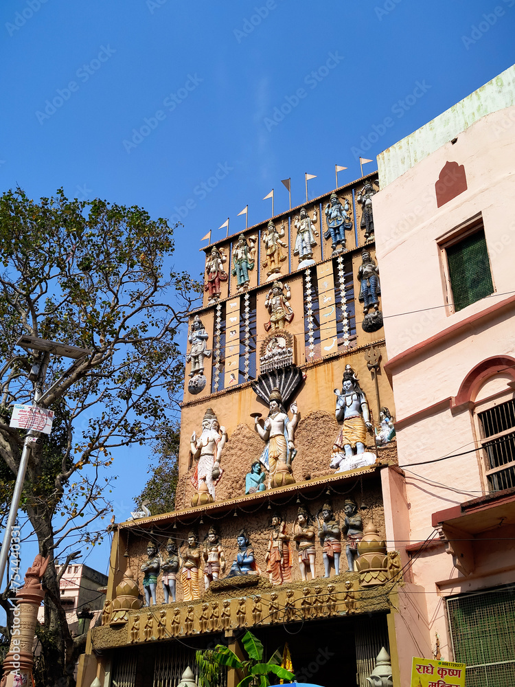 Building wall dedicated to Lord Shiva and his Avatars. Stock Photo ...