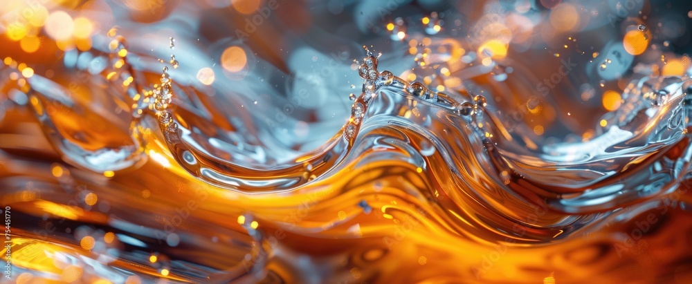 Zoomed-in image of liquid metal alloys, focusing on their potential in ...