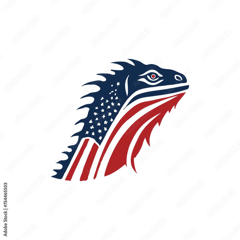 Iguana mascot logo design vector with modern illustration concept style ...